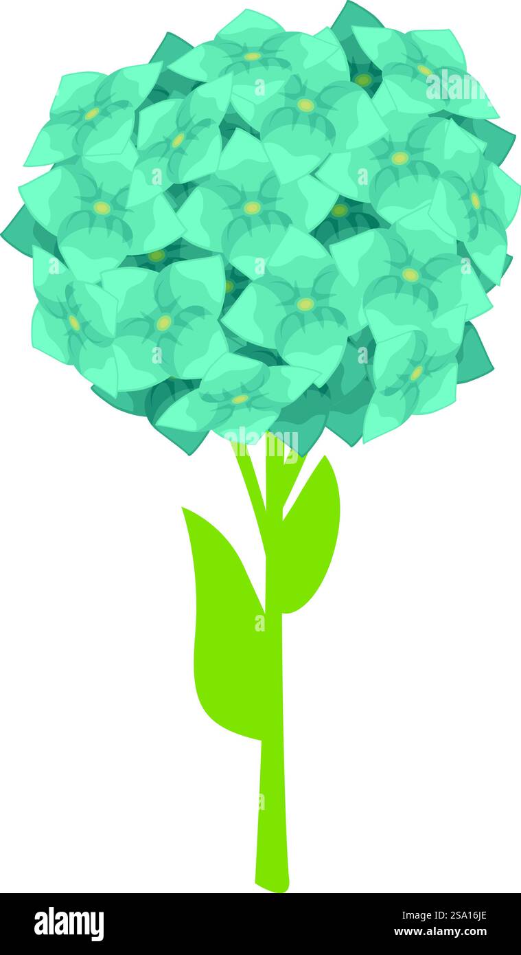 Hydrangea icon cartoon vector. Spring floral. Blossom marriage plant ...
