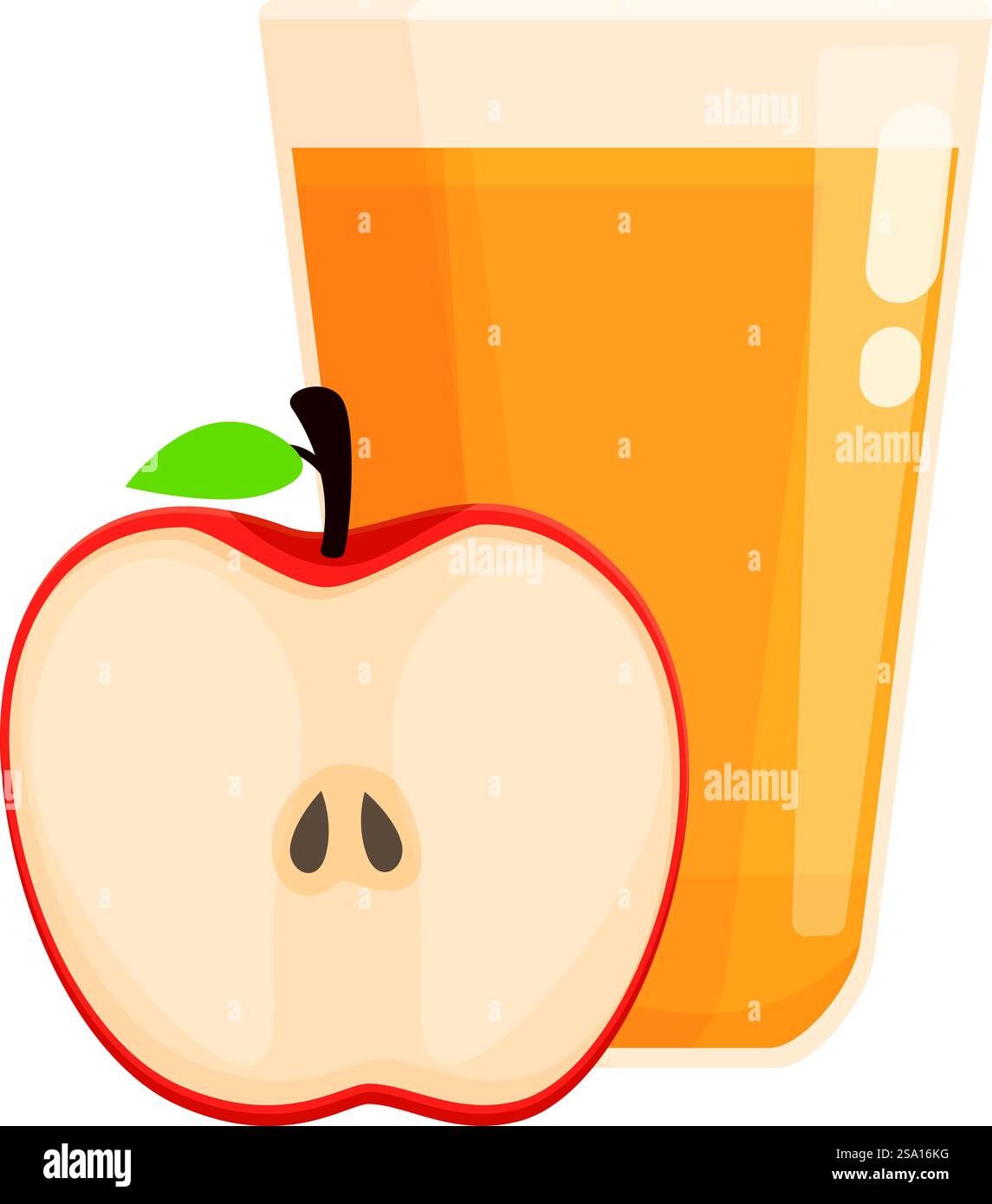Apple glass cider icon cartoon vector. Season natural. Hot wine party ...