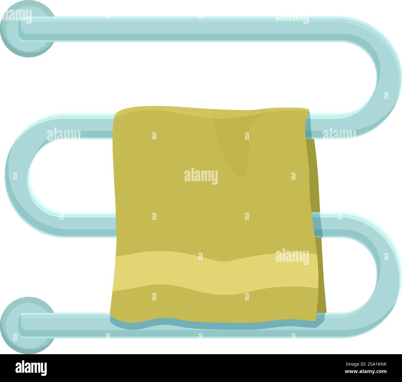 Towel coil heater icon cartoon vector. Interior bathroom. Beach spiral ...