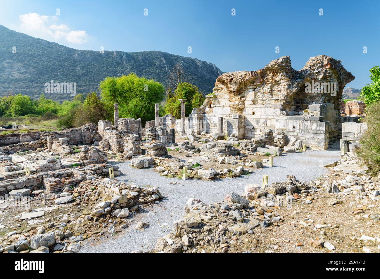 Scenic ruins of the Church of Mary in Ephesus (Efes Stock Photo - Alamy