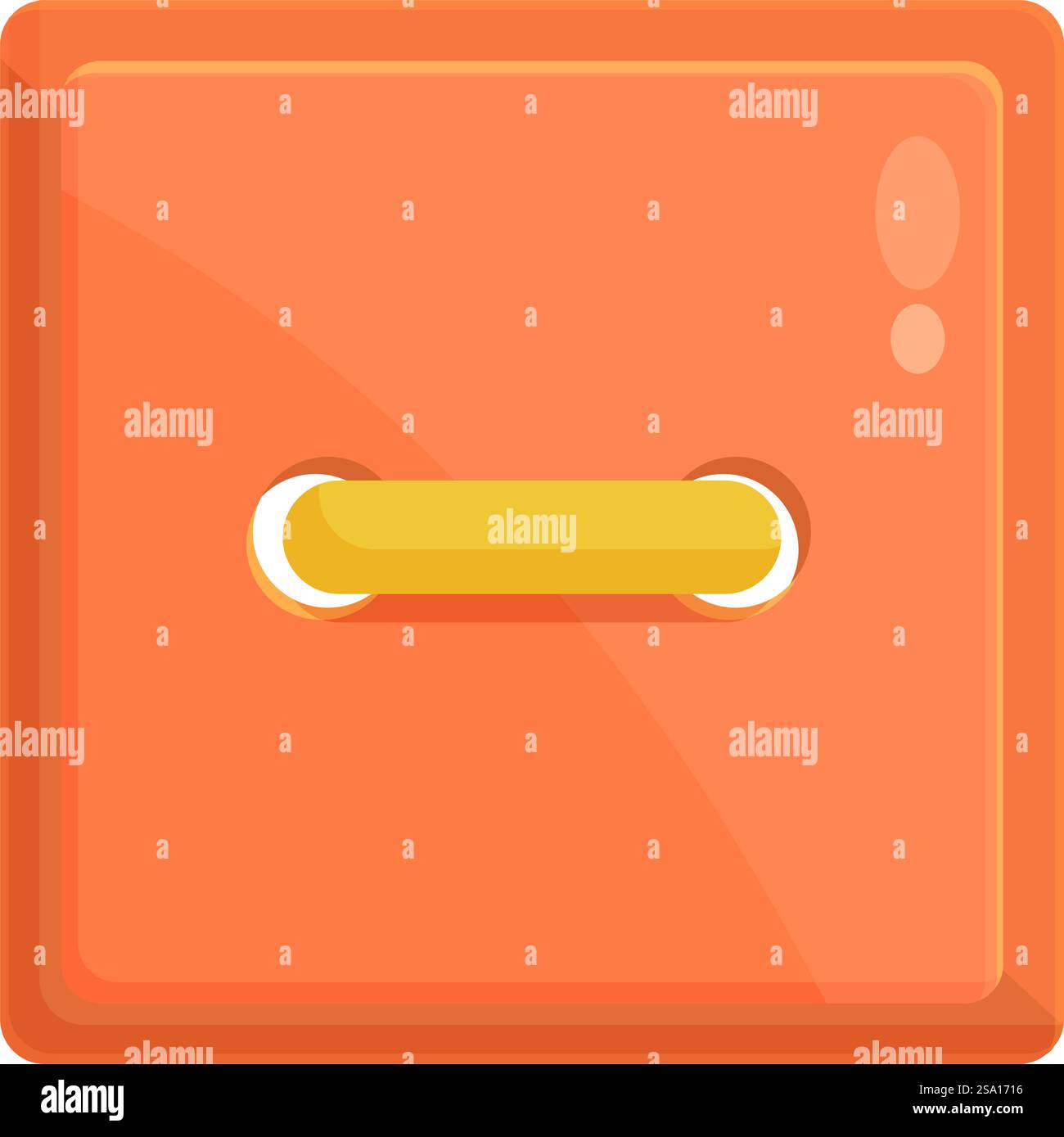 Orange style cloth button icon cartoon vector. Needle top. Art twine ...