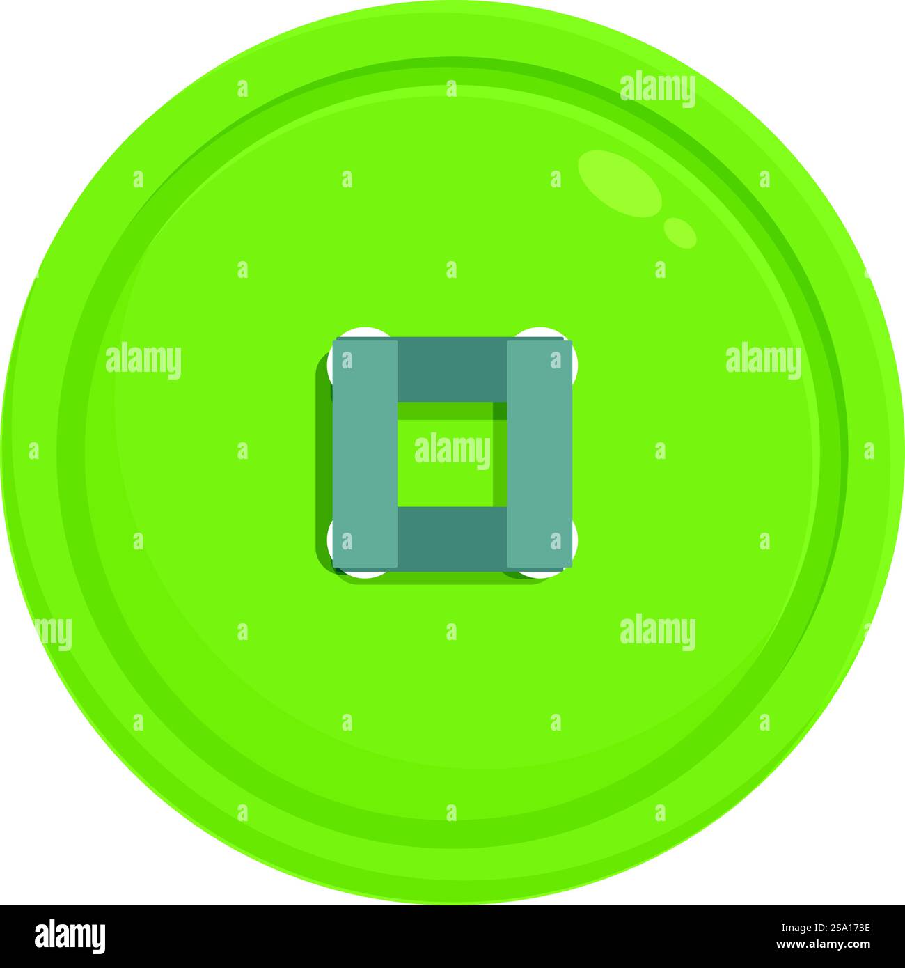 Top classic button icon cartoon vector. Fashion sew. Circular art. Top ...