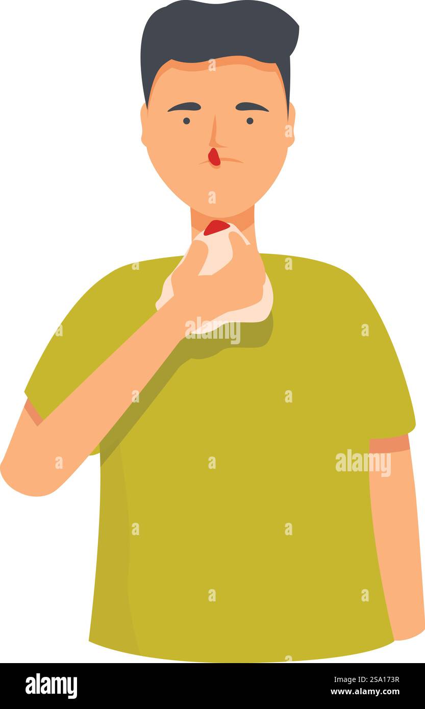 Nosebleed aliment icon cartoon vector. Face nose bleed. Sweat pain. Nosebleed aliment icon ...