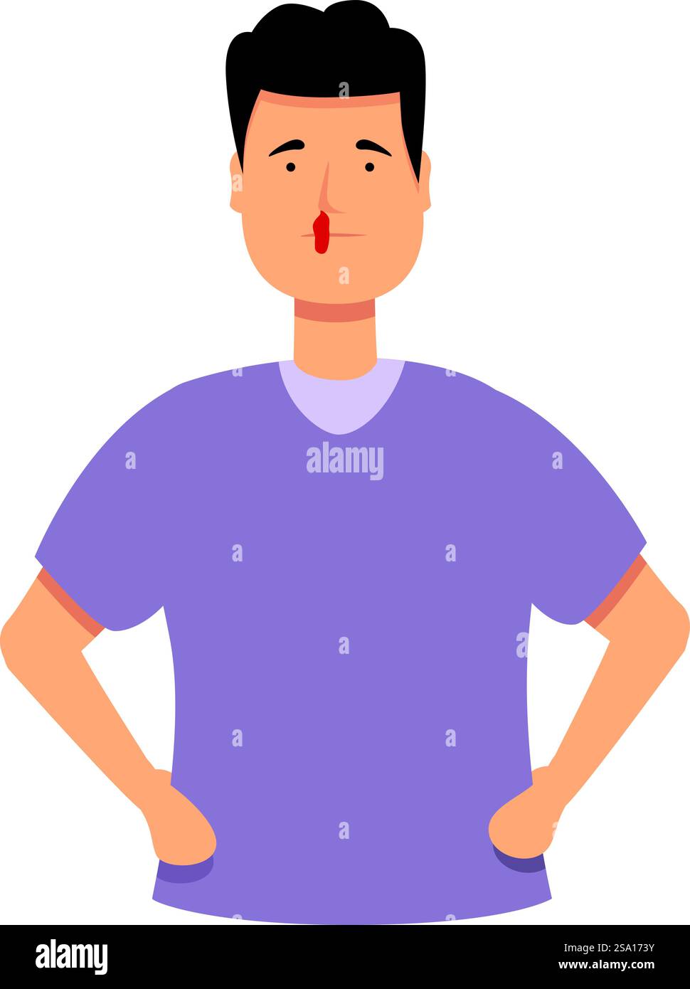 Face nose problem icon cartoon vector. Blood bleeding. Nasal disease ...