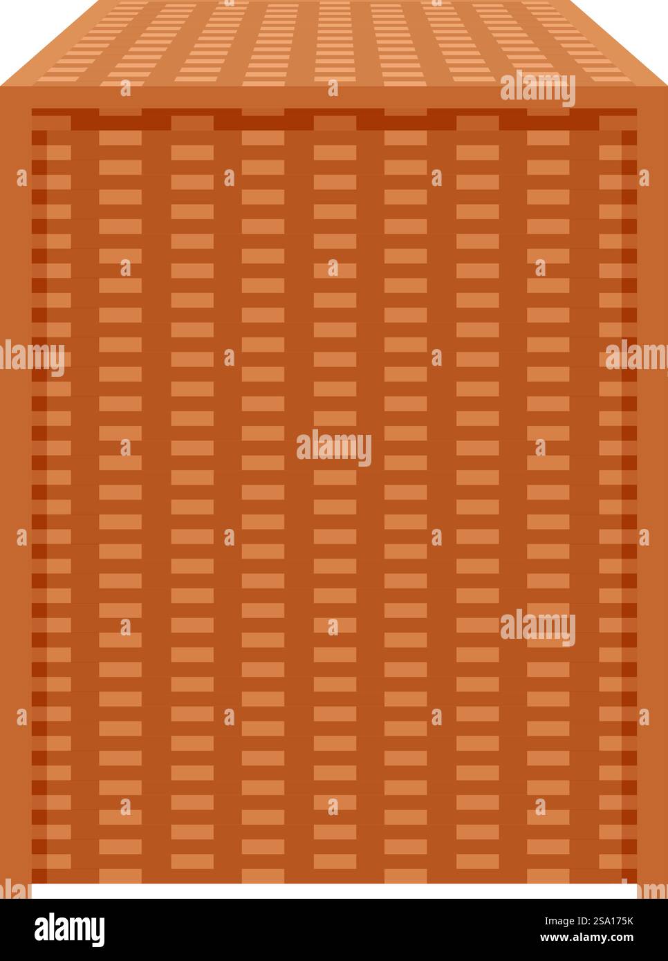 Wicker laundry box icon cartoon vector. Cleaner basket. Mom dry wash ...