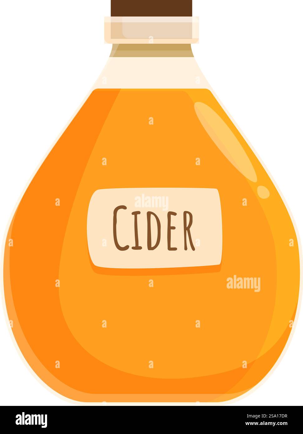 Cider bottle icon cartoon vector. Kitchen cocktail. Drink nature ...