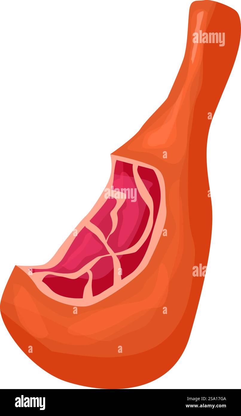 Pig jamon icon cartoon vector. Pig food meat. Swine piglet. Pig jamon ...