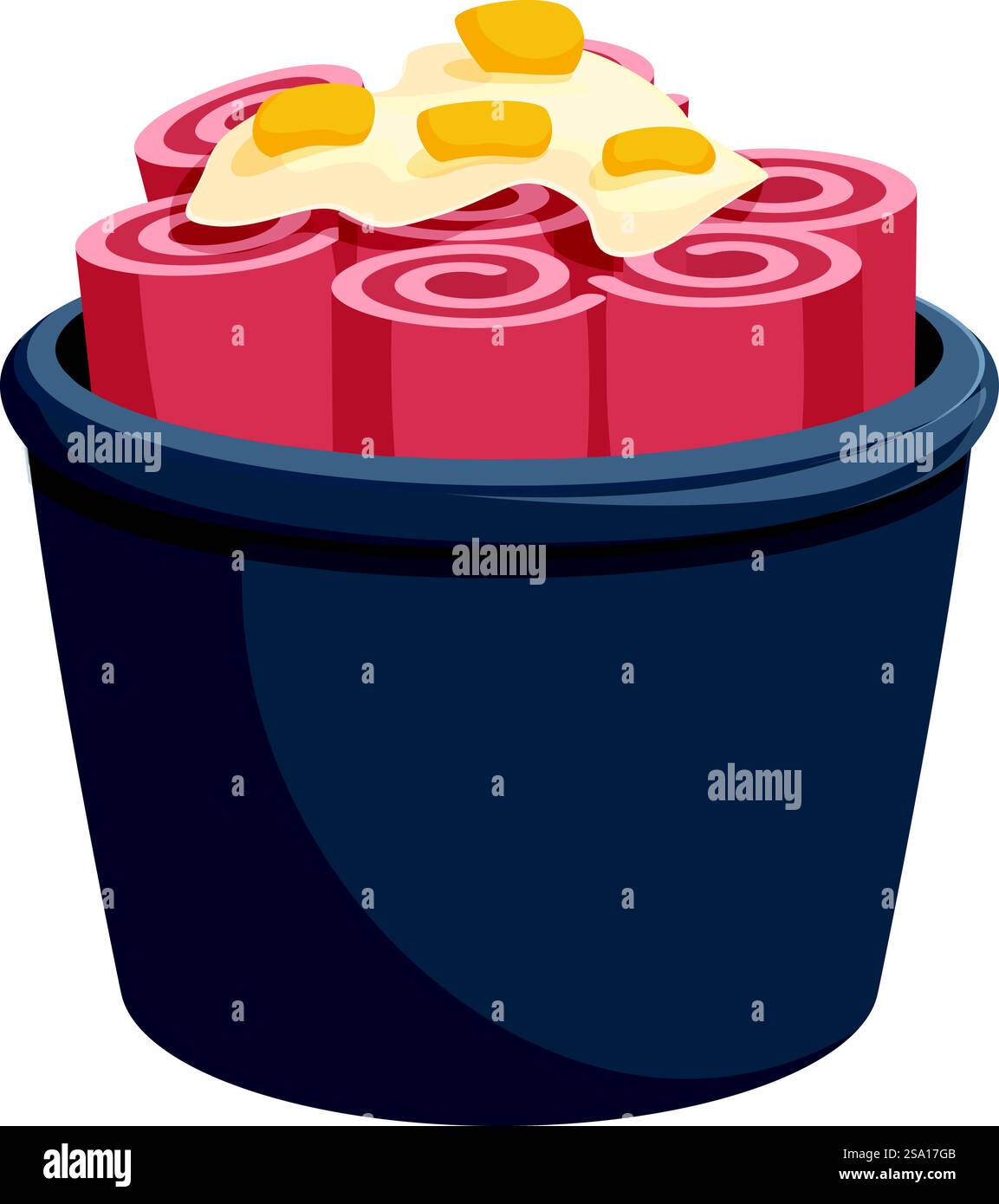 Dairy mix icy food icon cartoon vector. Fried ice cream. Summer party ...