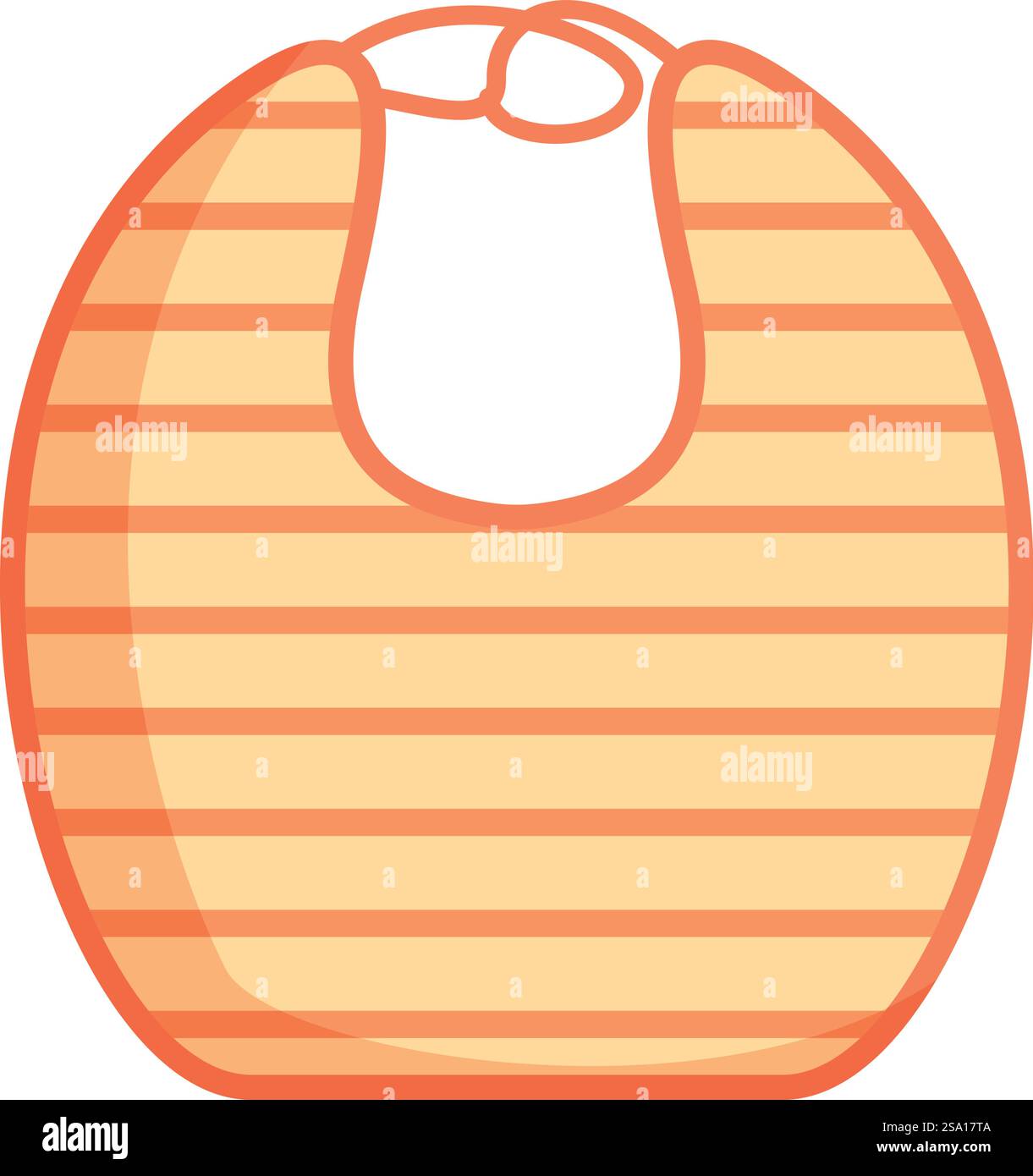Red striped bib icon cartoon vector. Puree son feeding. Child apparel ...