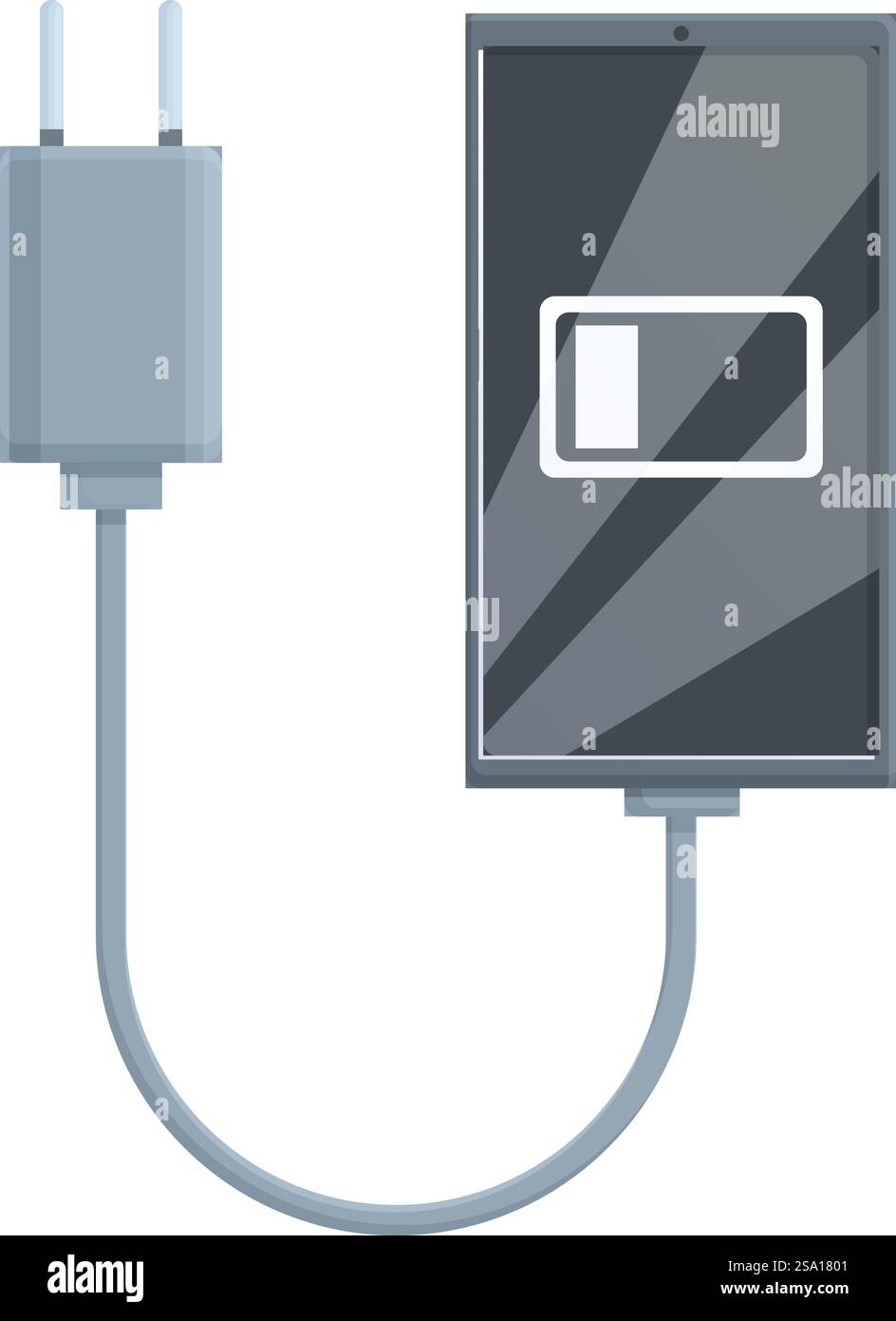 Charging phone mobile icon cartoon vector. Category power cell. Low ...