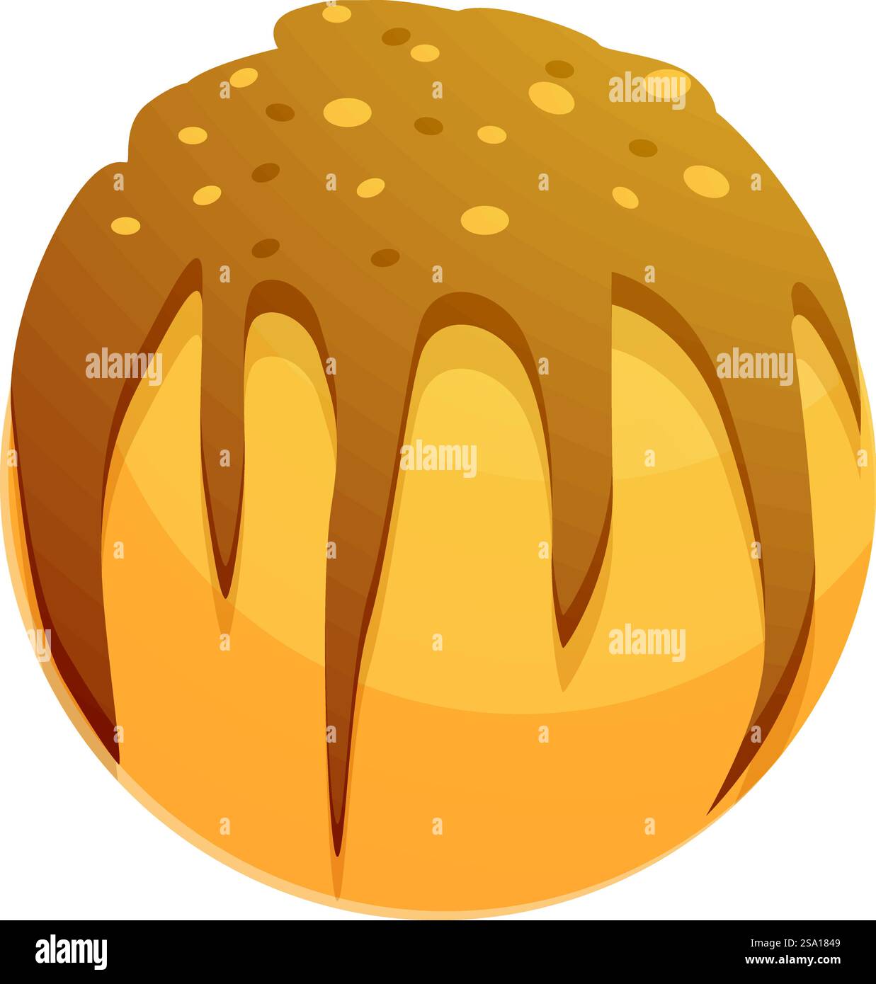 Cocoa cream bomb icon cartoon vector. Candy balls. Choco bakery. Cocoa ...