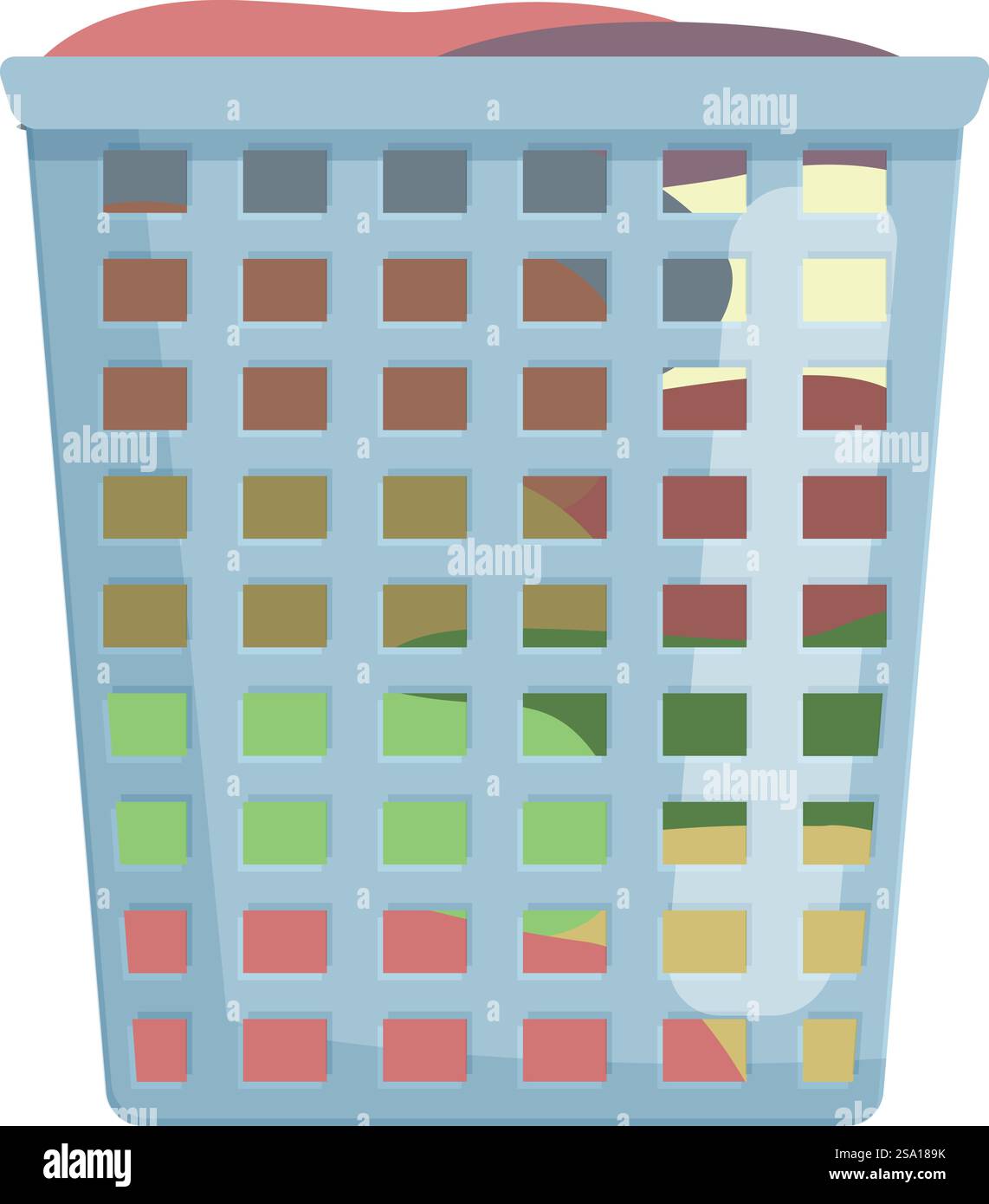Basin plastic basket icon cartoon vector. Child wash. Full heap pile ...