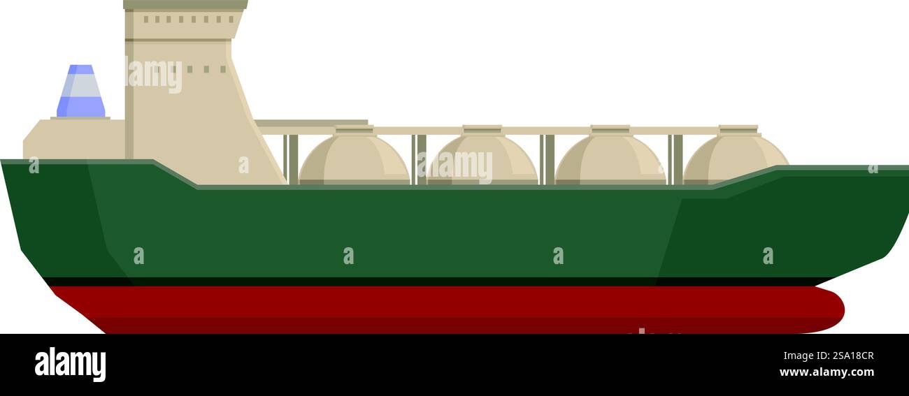 Lpg tanker icon cartoon vector. Gas carrier ship. Container marine boat ...