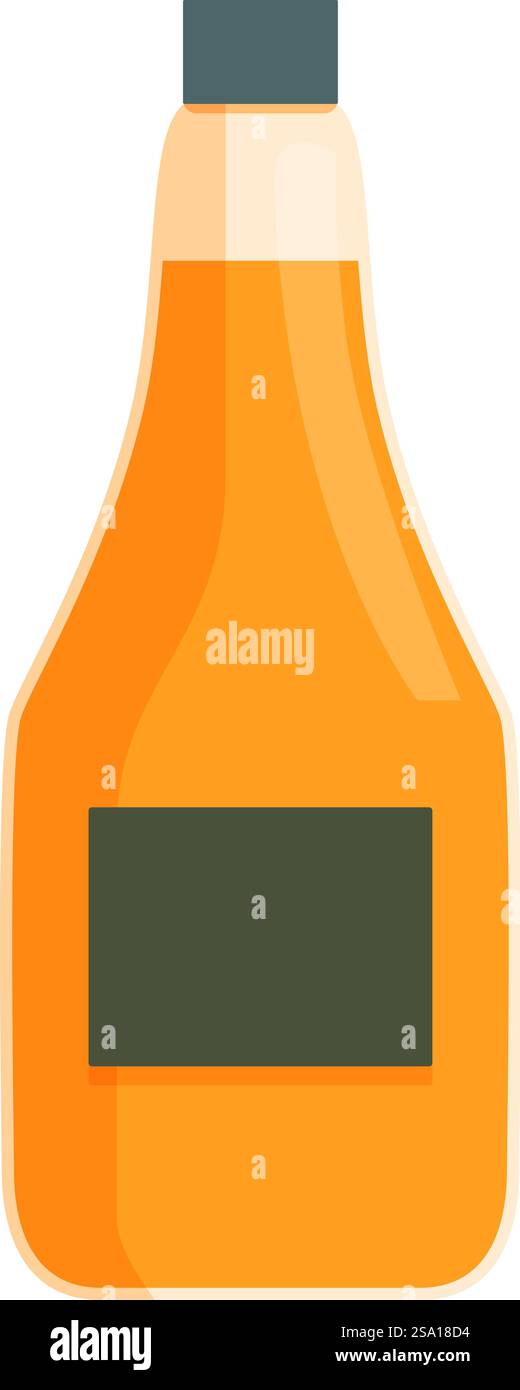 Apple cider bottle icon cartoon vector. Food barrel glass. Cooking ...