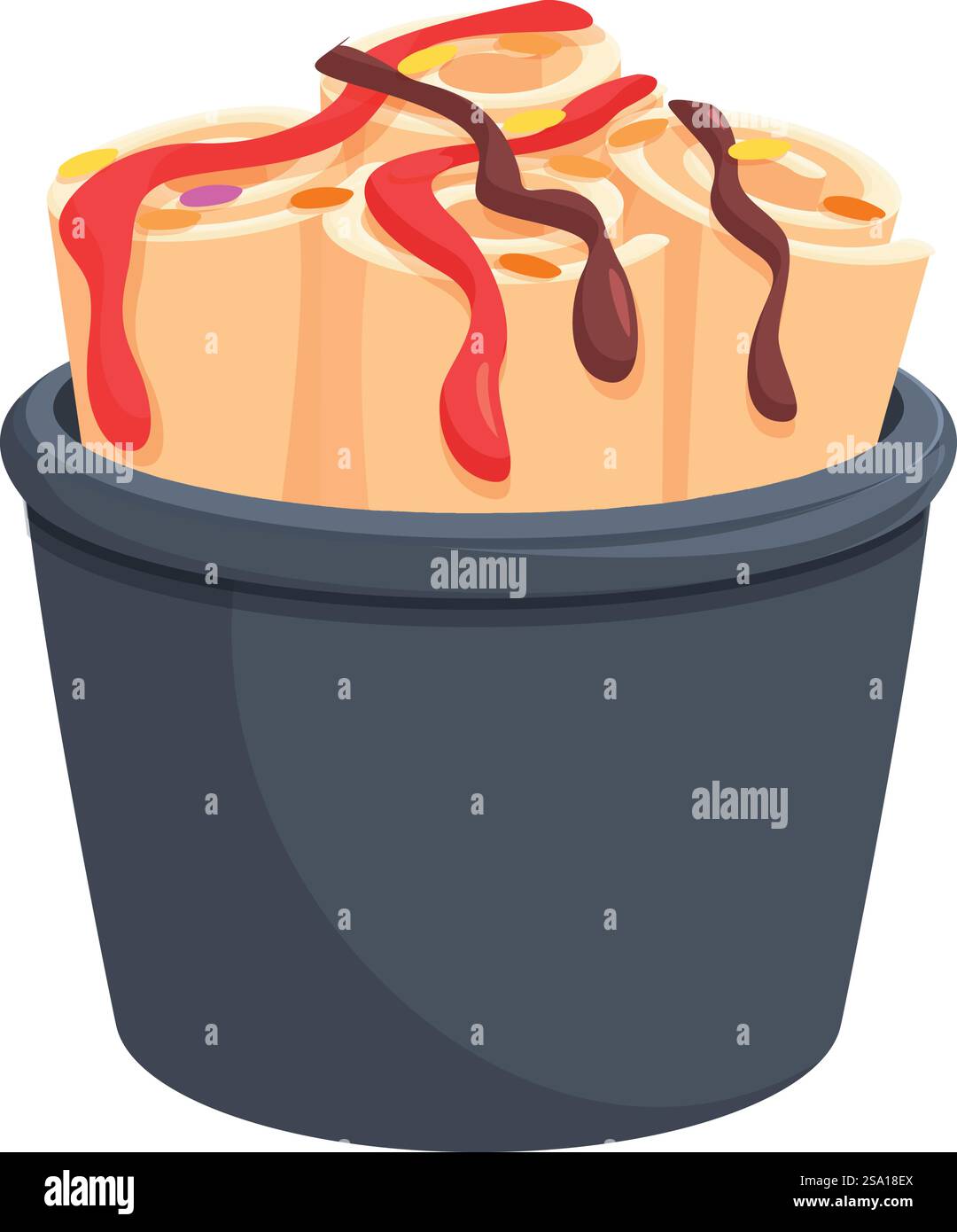 Dairy food ice cream icon cartoon vector. Fruit menu. Summer food ...