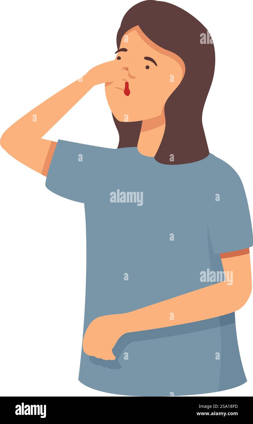 Cranium nosebleed icon cartoon vector. Face disease. Body sweat ache. Cranium nosebleed icon ...