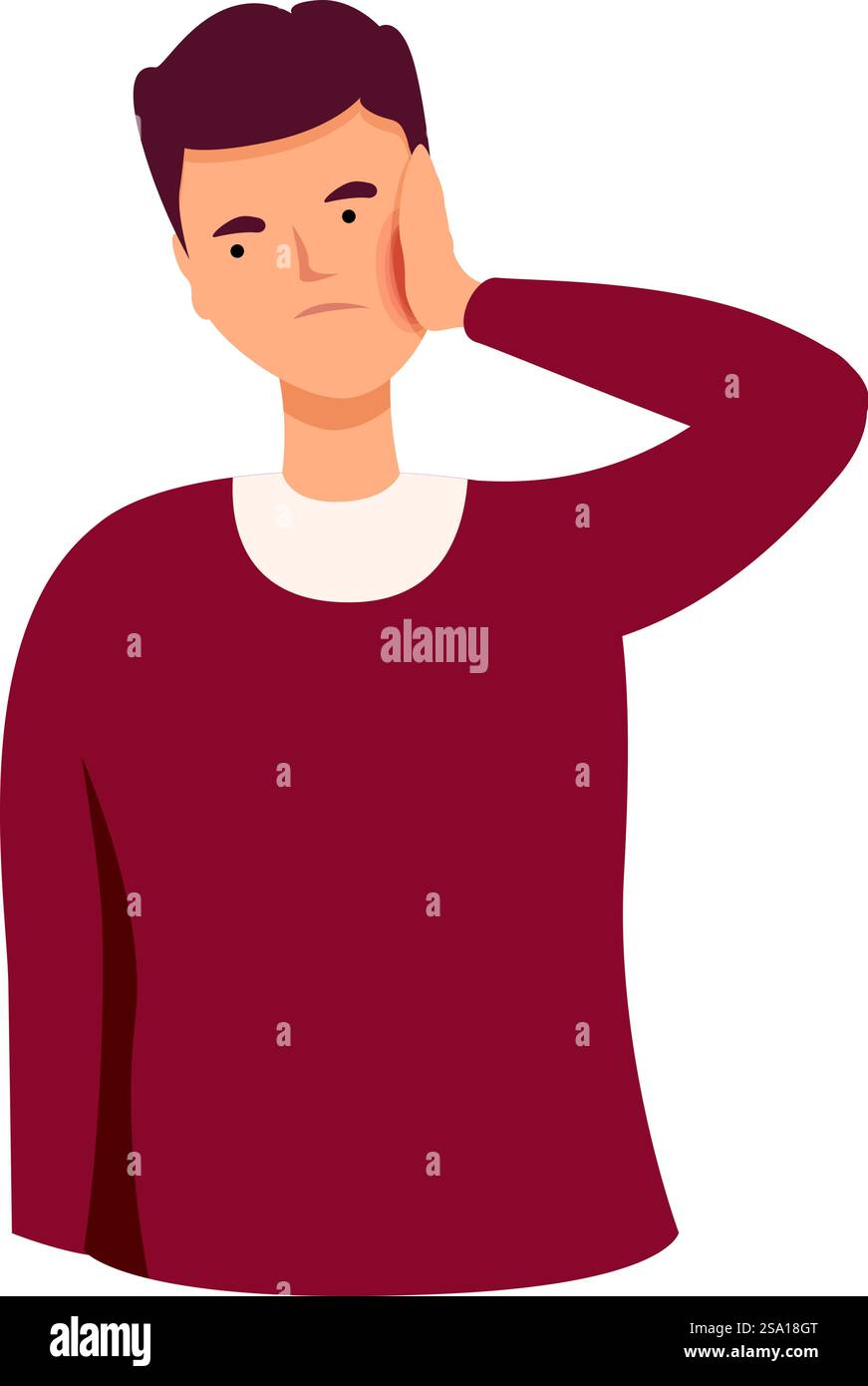 Oval mouth problem icon cartoon vector. Dental toothache. Cheek doctor ...