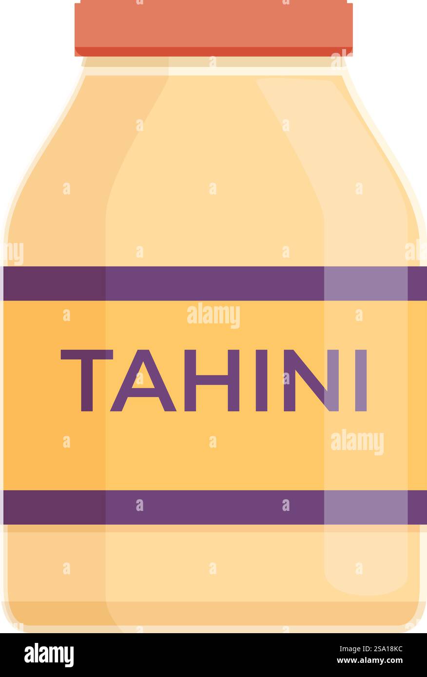 Tahini paste icon cartoon vector. Cuisine food. Floral aromatic cream ...