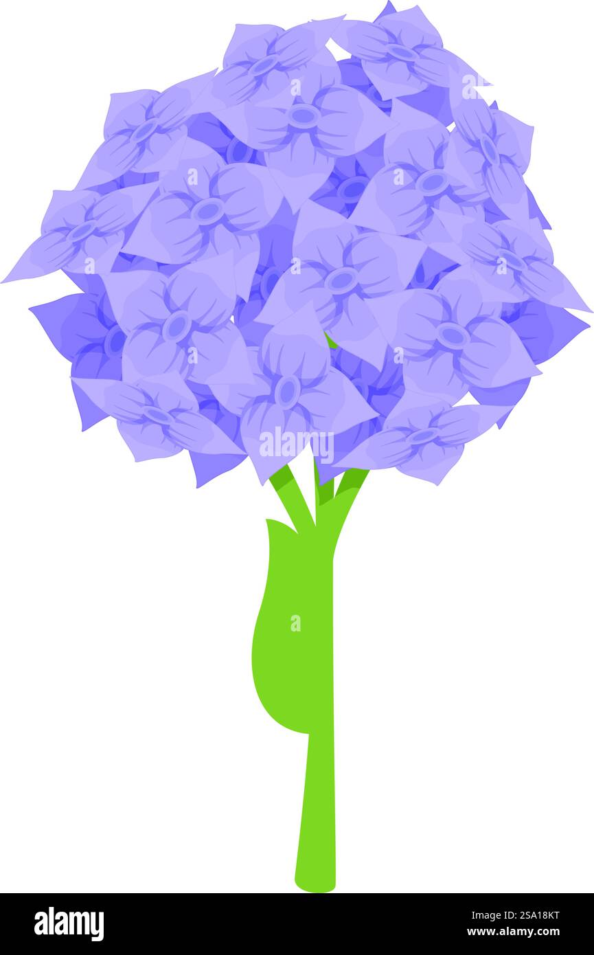 Spring hydrangea icon cartoon vector. Flower love floral. Fashion ...