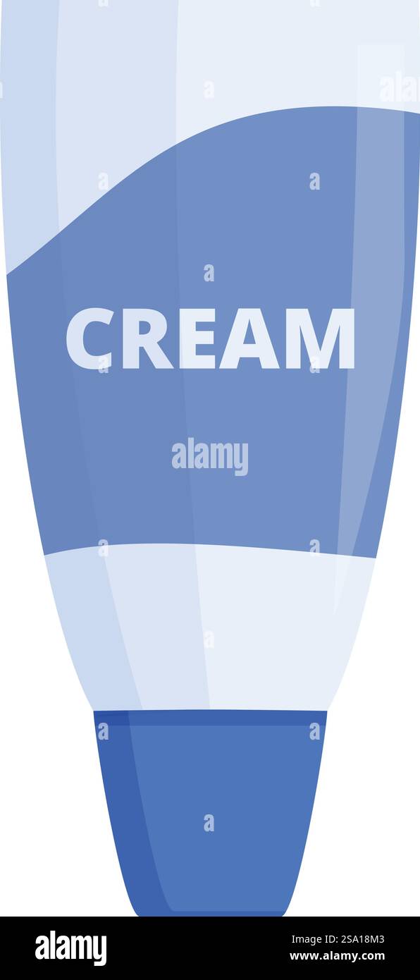 Cream baby tube icon cartoon vector. Irritation baby skin. Chemical ...
