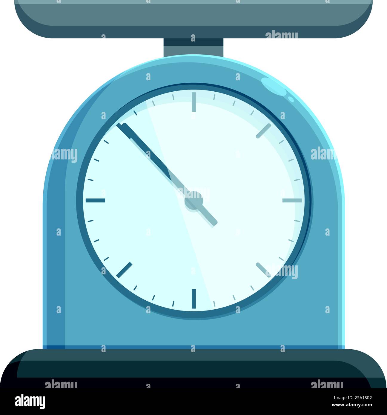 Mechanical kitchen scales icon cartoon vector. Compare dial. Digital ...