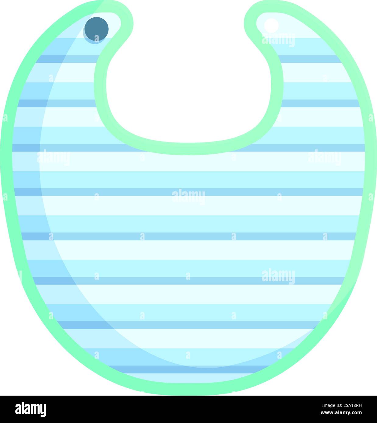 Striped bib icon cartoon vector. Baby feeding. Art clip apron. Striped ...