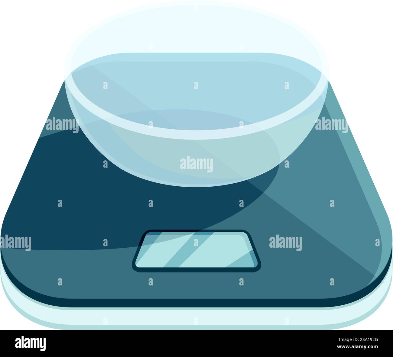 Spoon digital kitchen scales icon cartoon vector. Tool comparison ...
