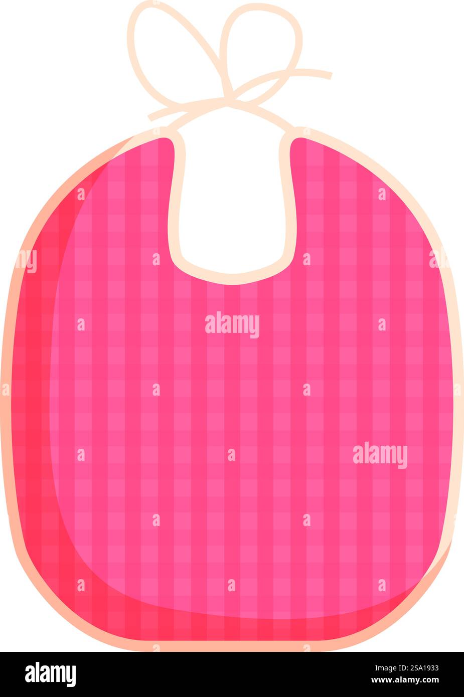 Red design bib icon cartoon vector. Clothes kid. Feeding dry silicone ...