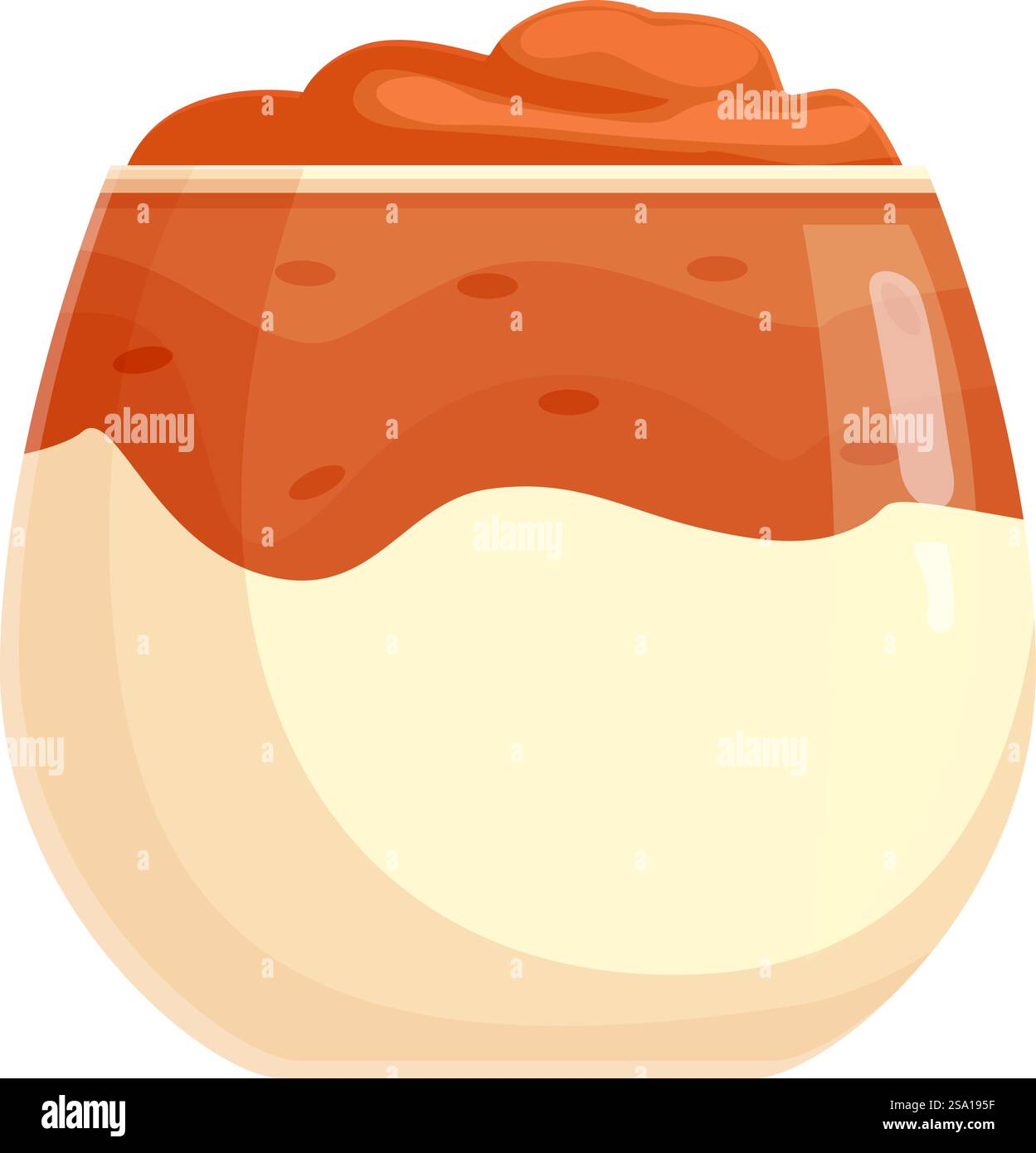 Big glass dalgona icon cartoon vector. Cocktail drink. Mocha design ...