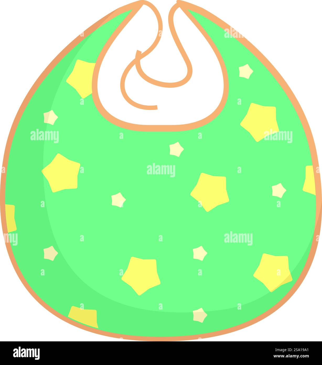 Cute stars bib icon cartoon vector. Baby home feeding. Apparel feed ...
