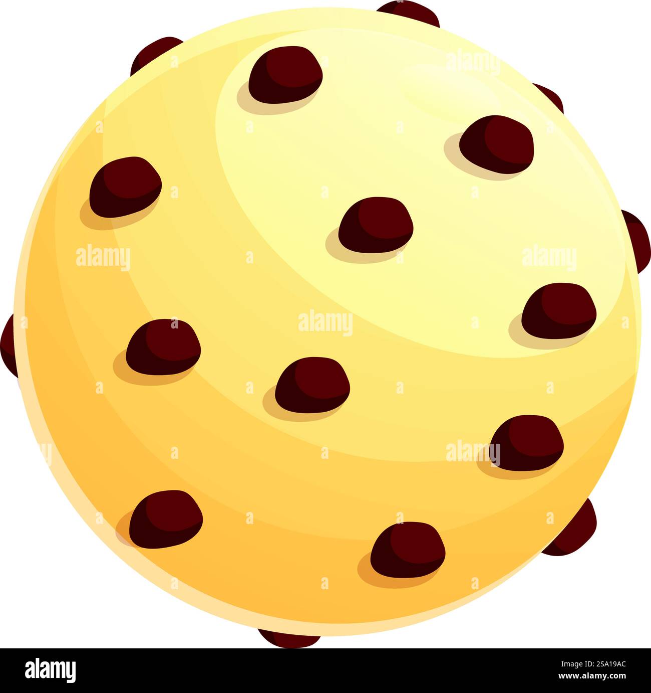 Dotted chocolate ball icon cartoon vector. Milk candy bakery. Hot sugar ...