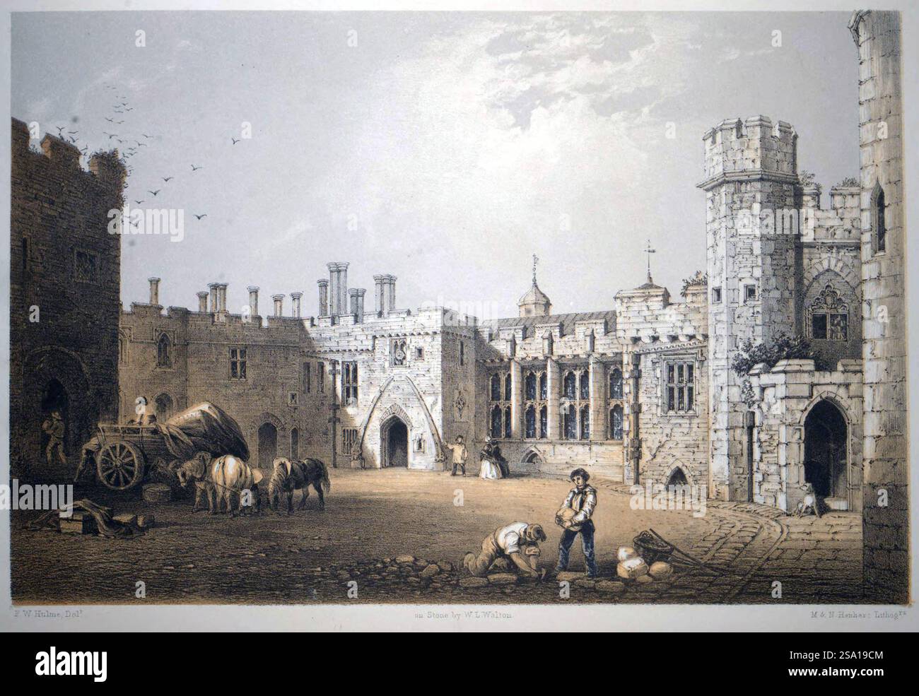 Illustration from a book: The baronial halls, and ancient picturesque ...