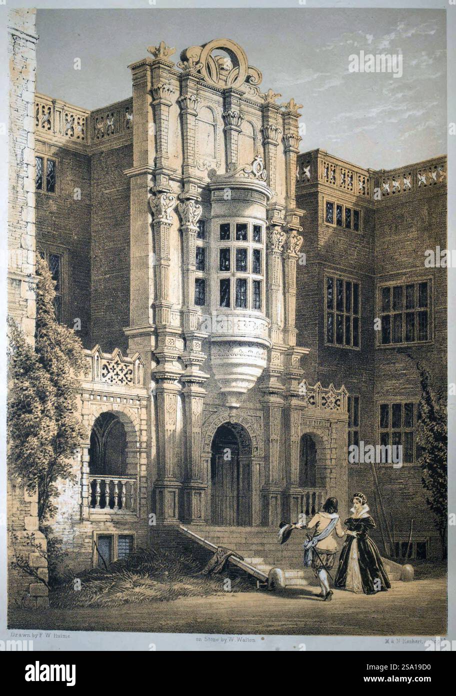 Illustration from a book: The baronial halls, and ancient picturesque ...