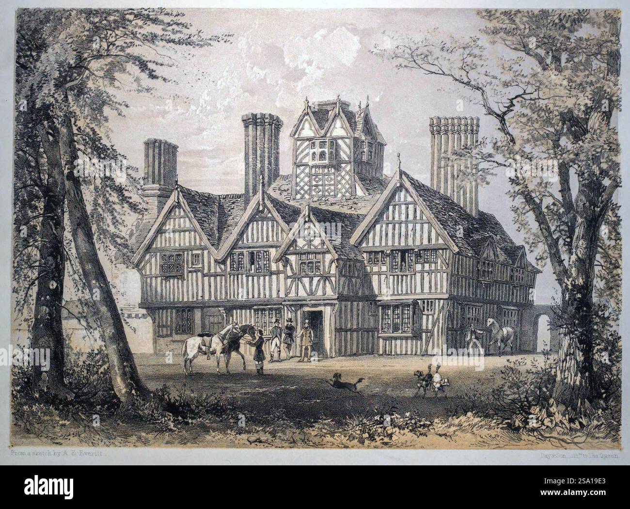 Illustration from a book: The baronial halls, and ancient picturesque ...