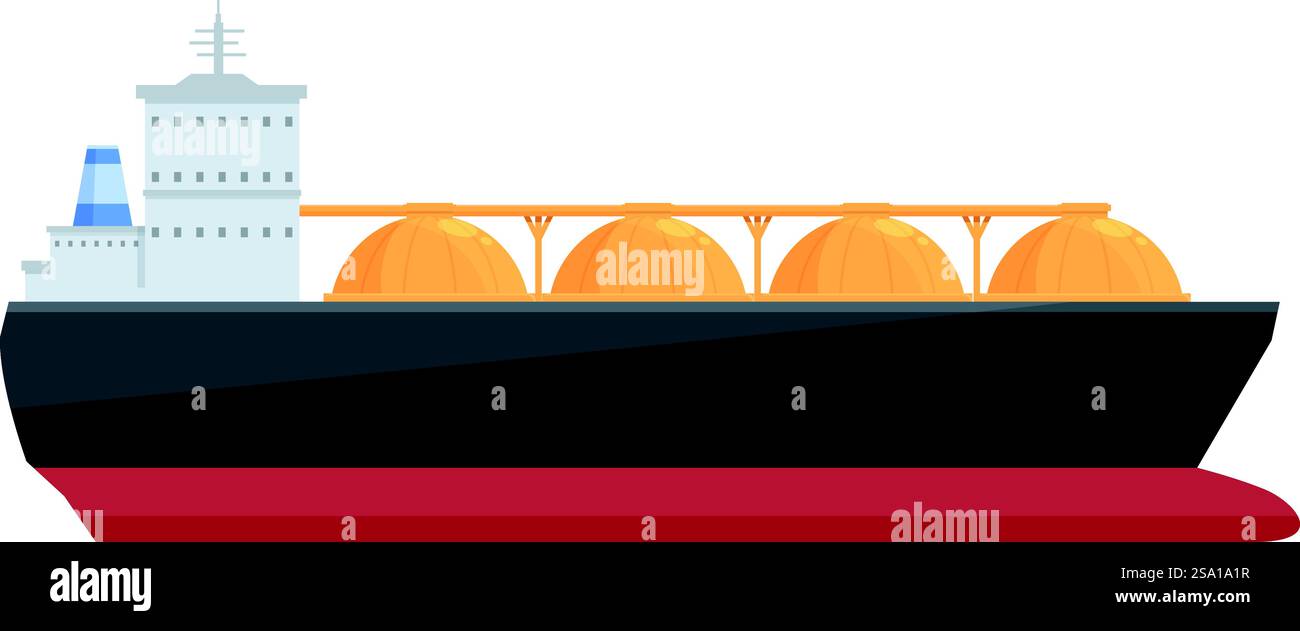 Cargo marine transport icon cartoon vector. Ship carrier. Gas petrol ...