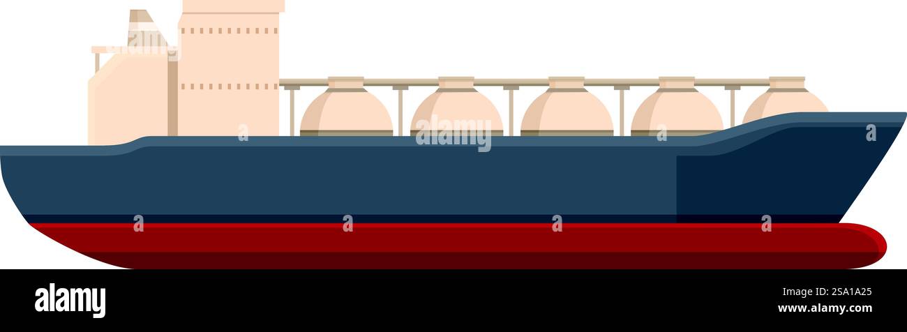 Tech cargo marine icon cartoon vector. Gas carrier. Lorry petrol vessel ...