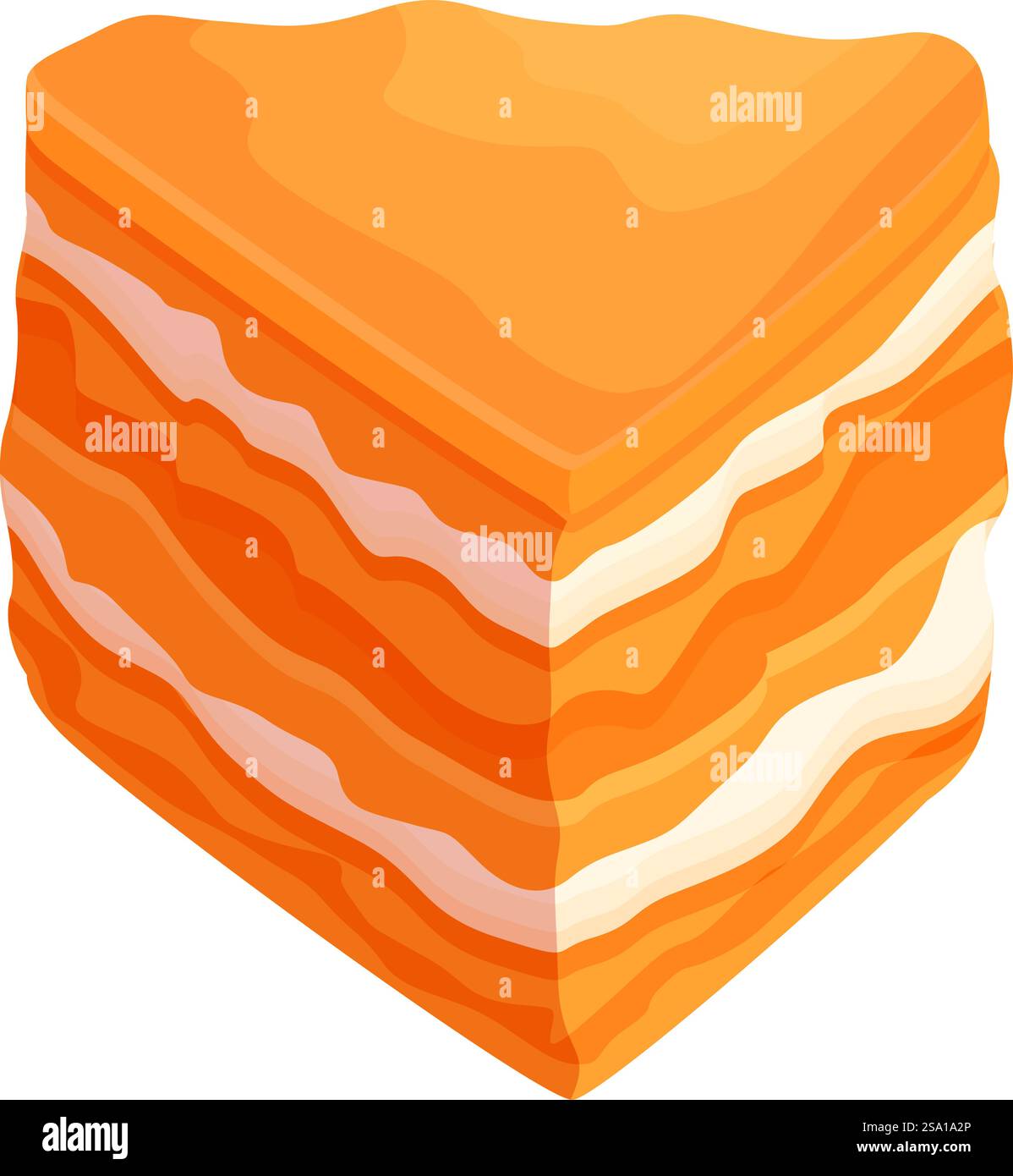 Snack cuisine cake icon cartoon vector. Napoleon dessert. Confection ...