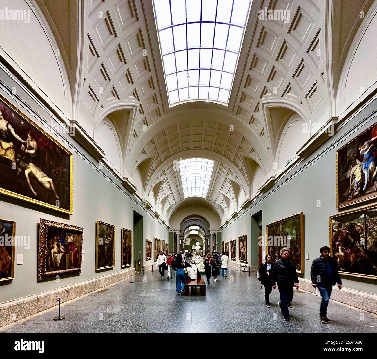 Interior of the Museo del Prado. El Prado Museum which houses the ...