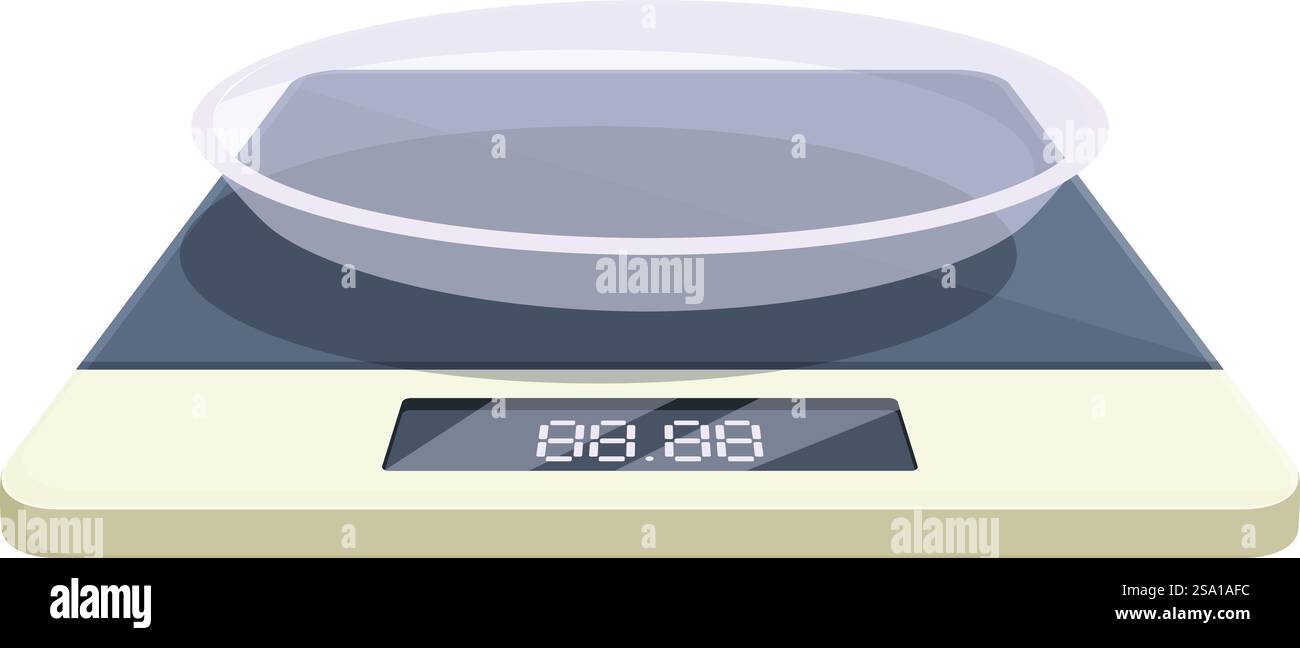 Cooking tool scales icon cartoon vector. Domestic equipment. Dial equal ...