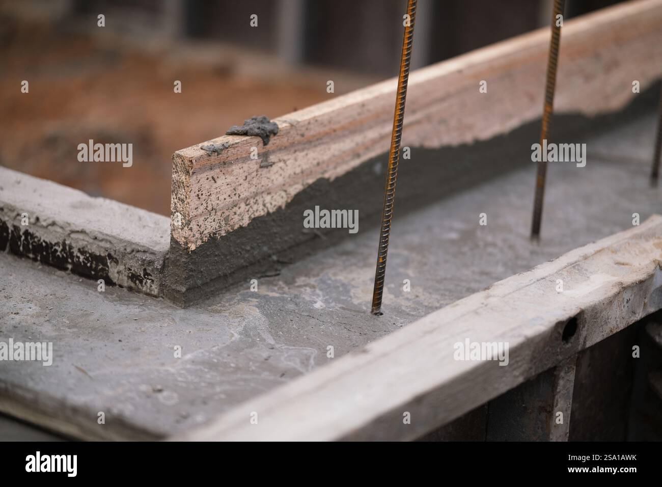 Construction of pile-grillage foundation. Monolithic foundation with ...