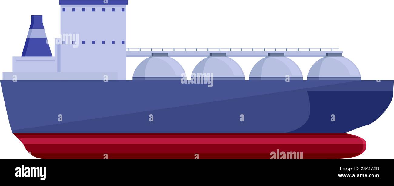 Maritime petrol ship icon cartoon vector. Lpg container. Harbor ...