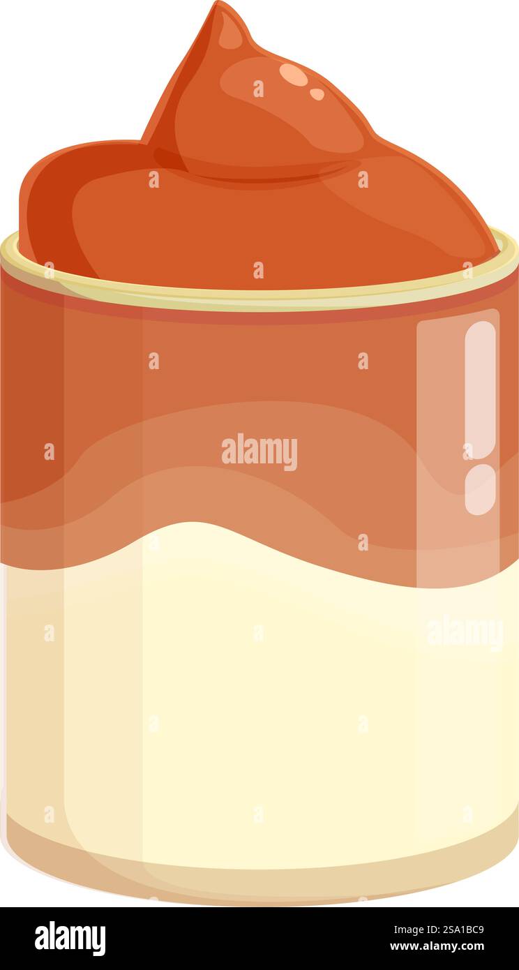 Cocoa poured dairy icon cartoon vector. Drink glass. Dalgona coffee ...