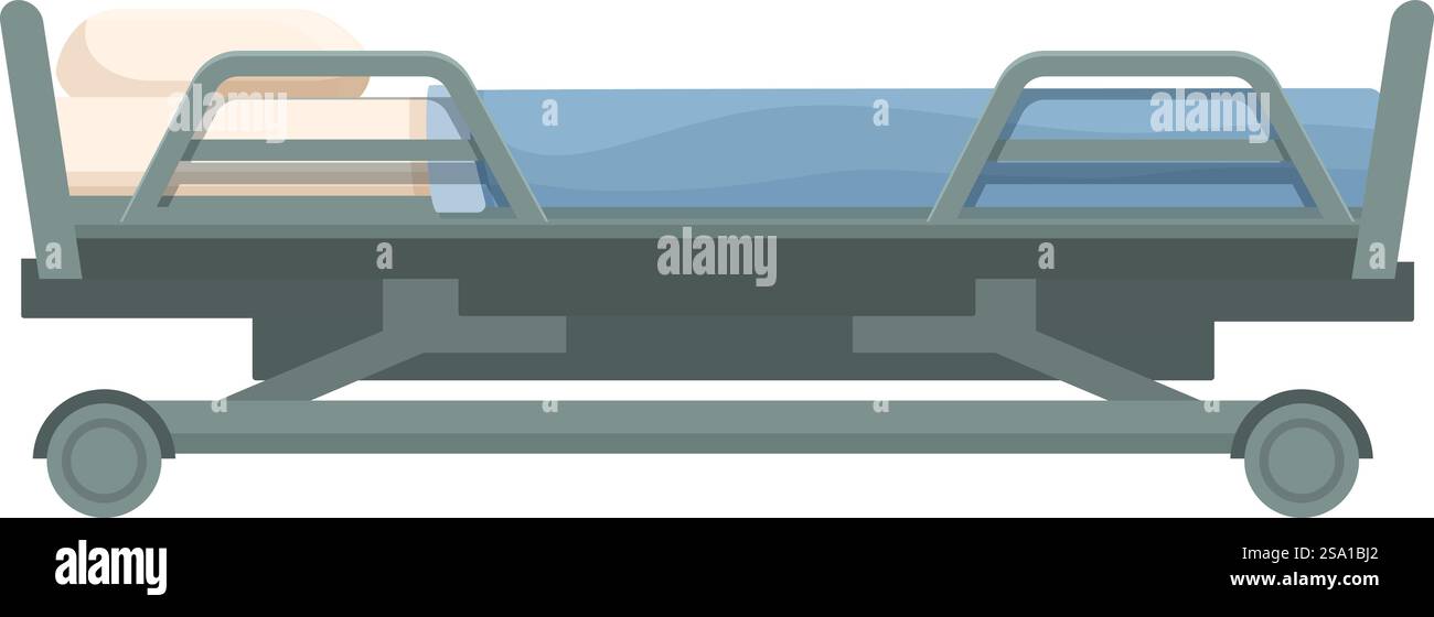Senior ill bed icon cartoon vector. Medical equipment. Recovery unit ...