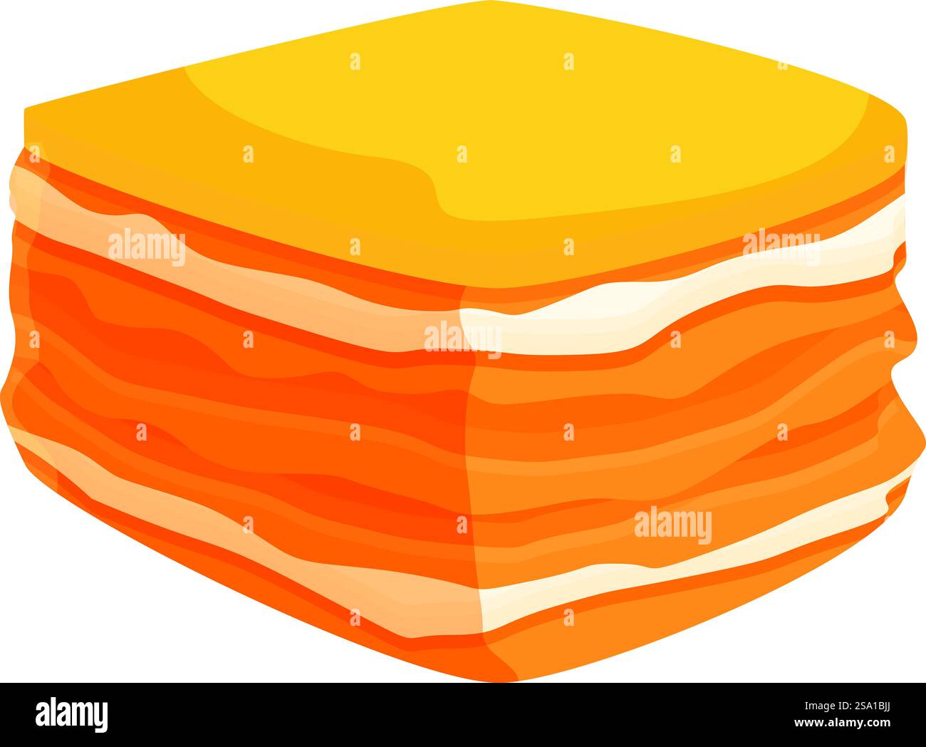 French dessert icon cartoon vector. Napoleon cake. Paris cuisine snack ...