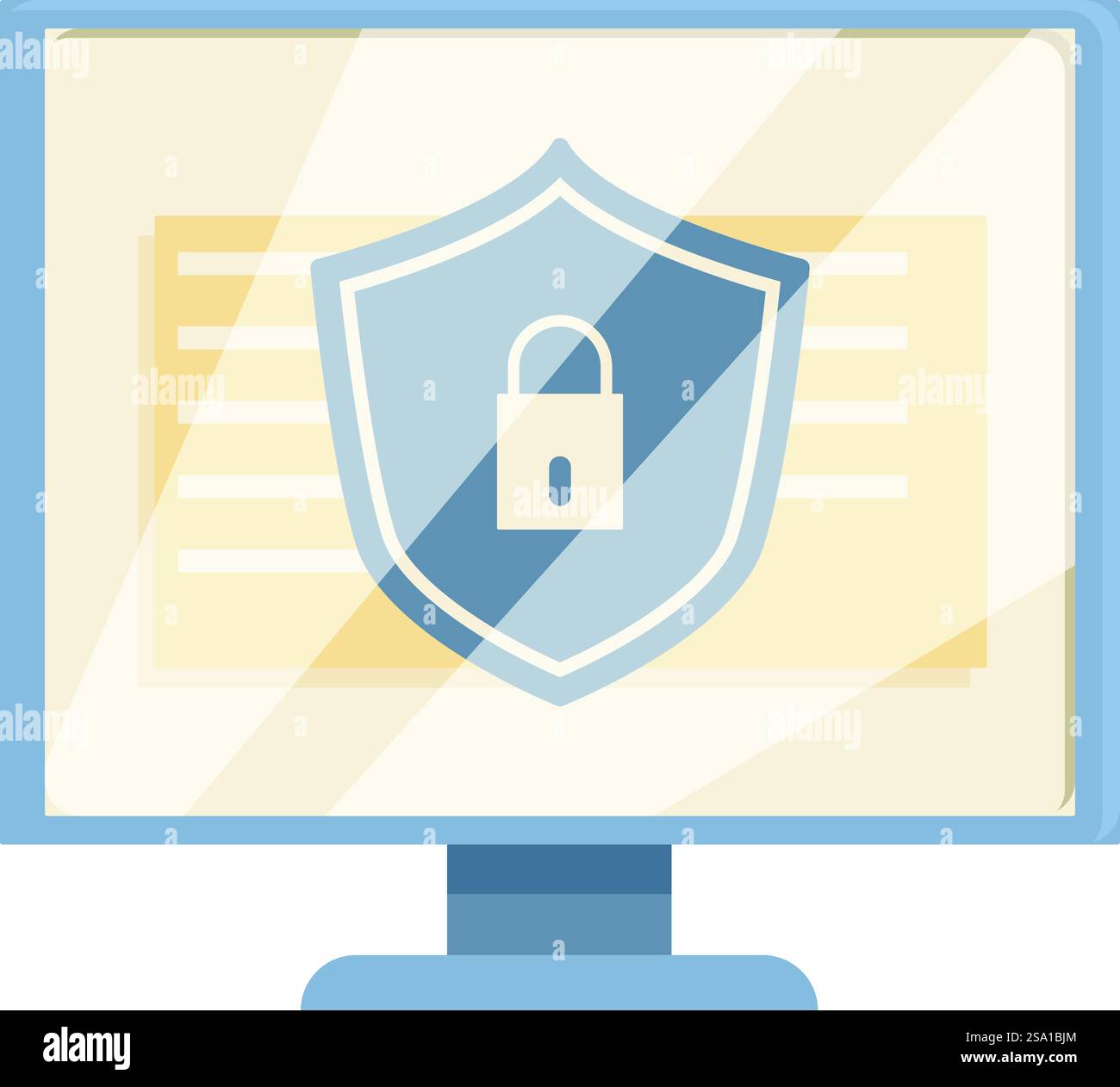 Safety lesson online icon cartoon vector. Child protection. Cyber ...