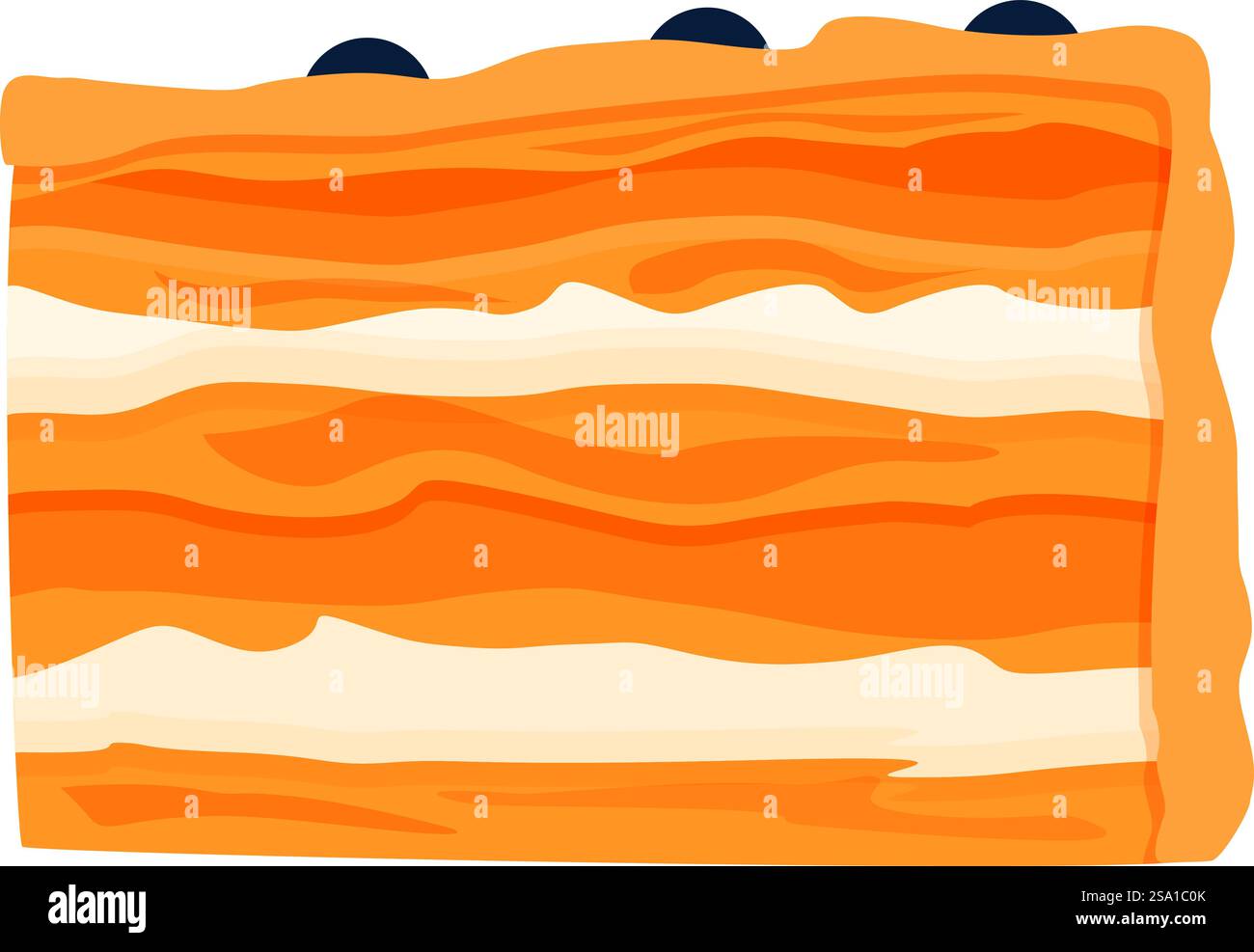 Slice Napoleon cake icon cartoon vector. Food dessert. Meal cuisine ...