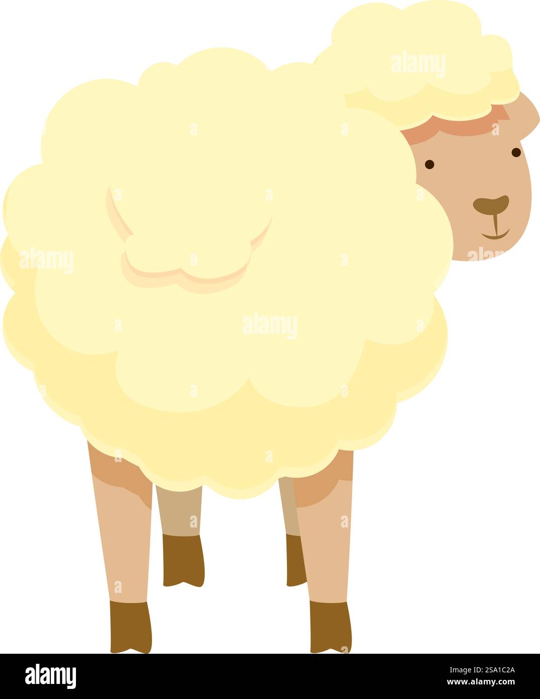 Sad lamb icon cartoon vector. Cute baby sleep. Cattle meat style. Sad ...