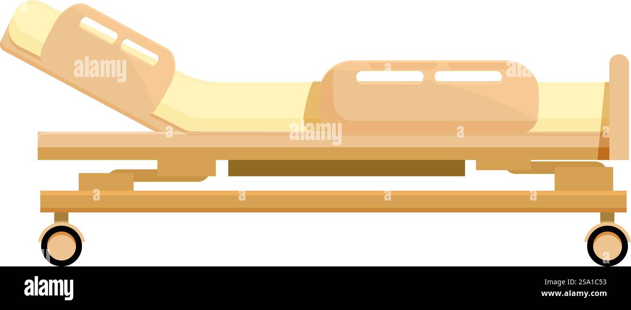 Old hospital bed icon cartoon vector. Cardiac senior. Recovery unit ...