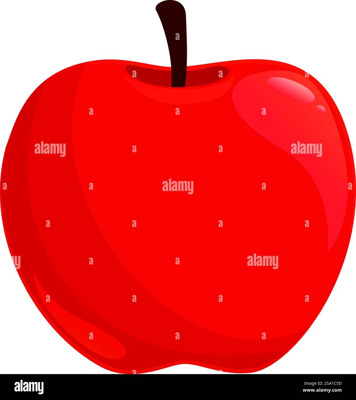 Whole red apple icon cartoon vector. Organic fruit. Fresh health sweet ...