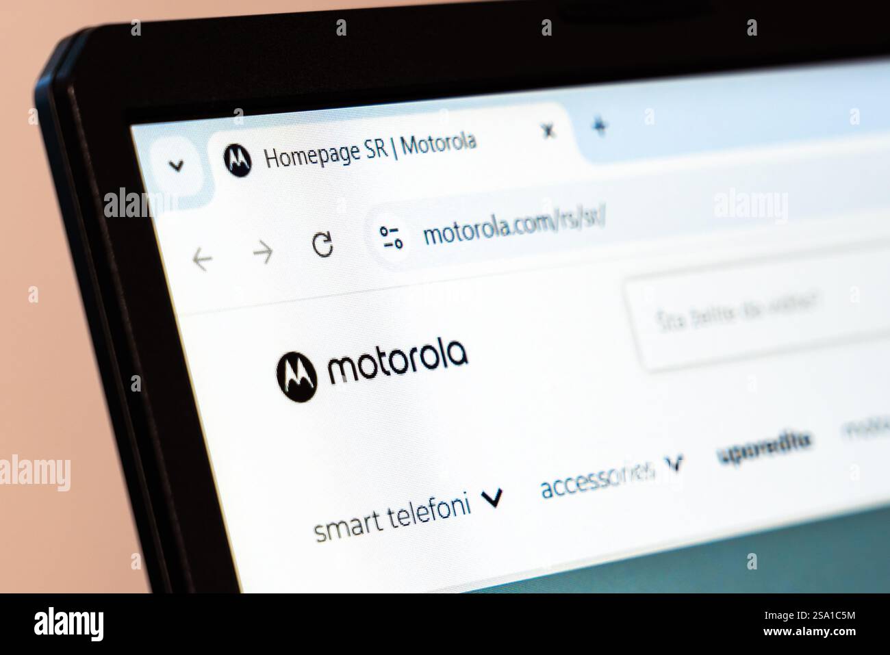 New York, USA - January 26, 2025: Motorola website homepage displaying ...